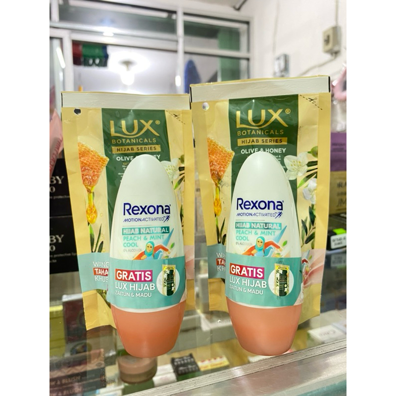 Jual Rexona Deodorant Roll On Hijab Peach & Mint Cool 45 mL [ Free Lux ...
