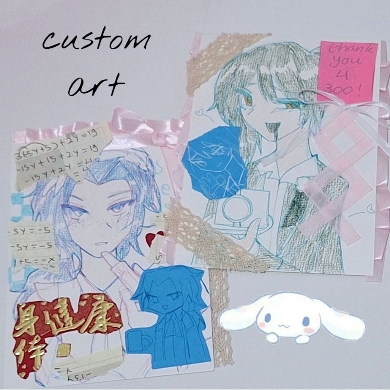 Jual Custom Art Commission Jasa Gambar Anime Coquette Aesthetic
