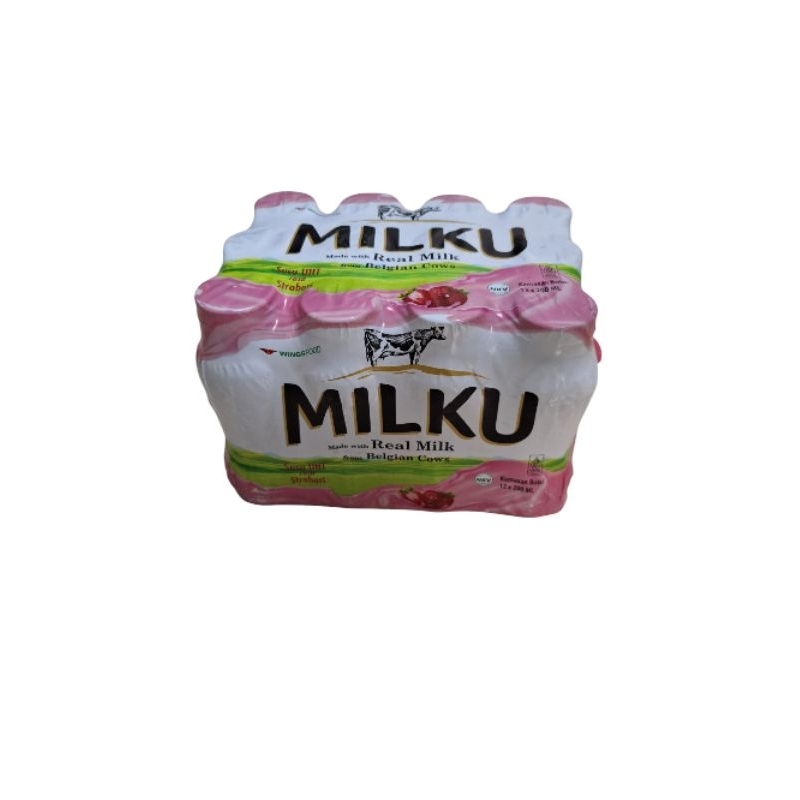 Jual Milku Susu UHT Rasa Stroberi Isi 12 Botol x 200ml | Shopee Indonesia