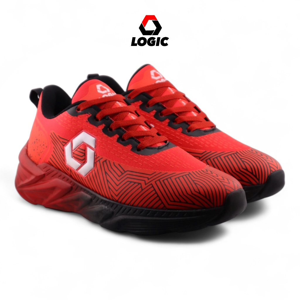 Jual Logic - Power Of Lifetime Red Black | Sepatu Running | Sepatu Pria ...