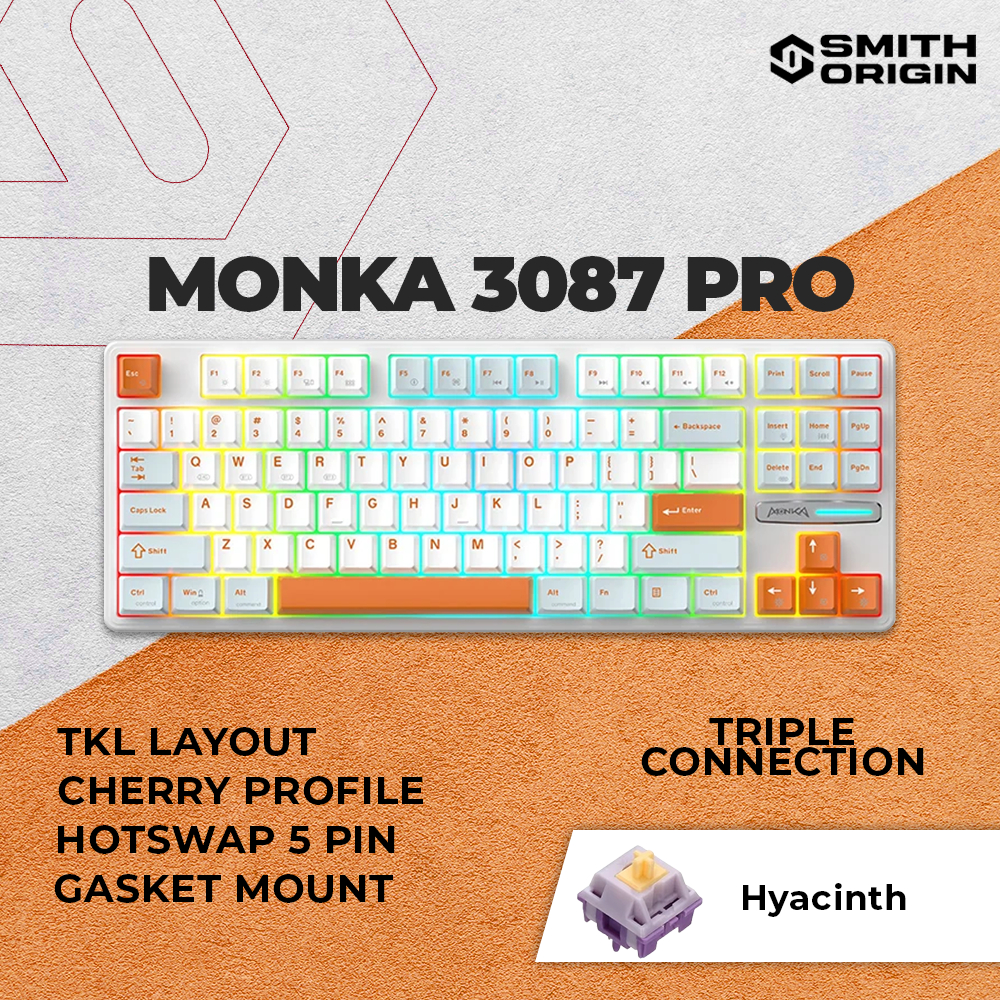 Jual MONKA 3087 Pro Gasket Mount Wireless Mechanical Keyboard | Shopee ...