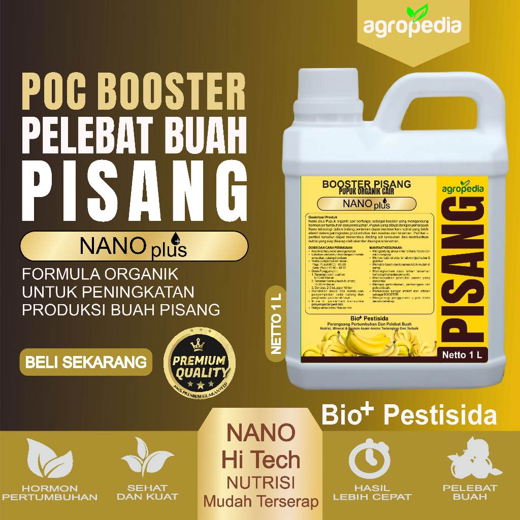 Jual NUTRISI BOOSTER Pupuk Pisang Agar Cepat Berbuah, Super Pelebat Buah Pisang, Pupuk ...