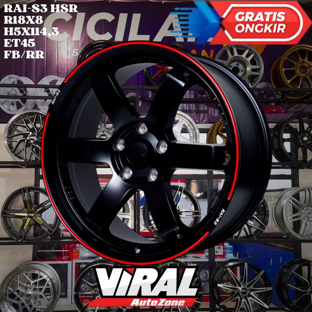 Jual Velg Mobil Ring 18 HSR RAI S3 R18 COCOK UNTUK RUSH , TERIOS , JUKE , HRV | Shopee Indonesia