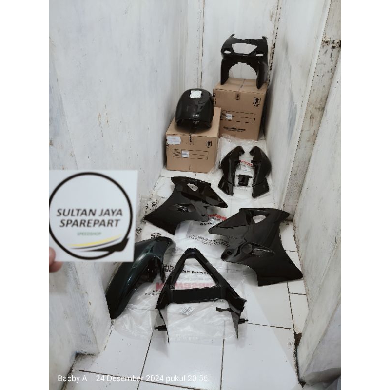 Jual FULL BODY SET + TANGKI BENSIN KAWASAKI NINJA RR OLD HITAM BLACK ...
