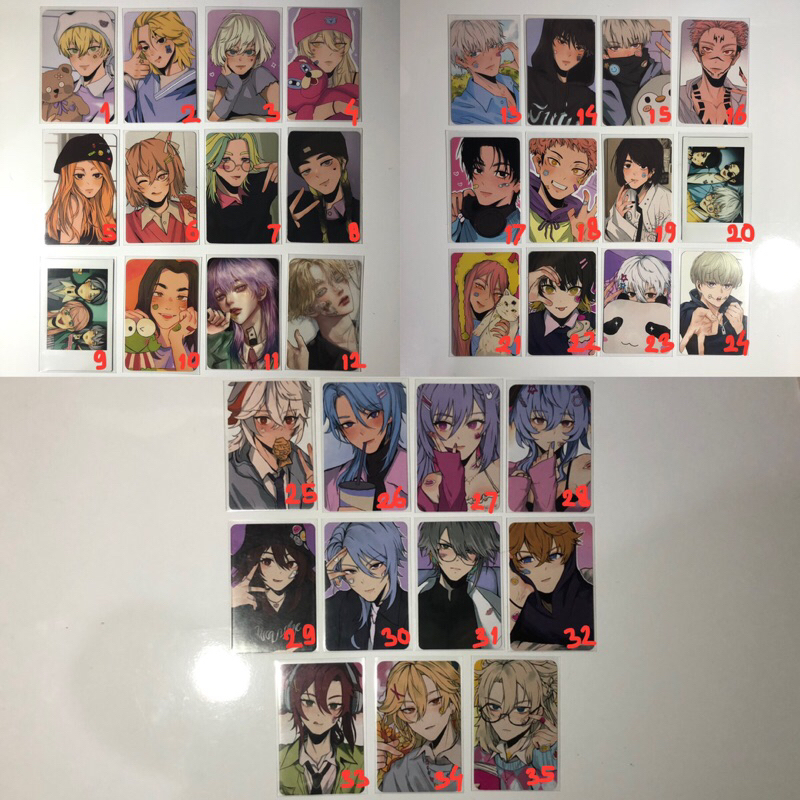 Jual READY STOCK — PHOTOCARD 6BAJI FANART TOKREV JJK GENSHIN CSM BLUE ...