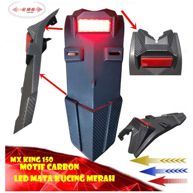 Jual spakbor exciter mx king lampu biru merah belakang | Shopee Indonesia