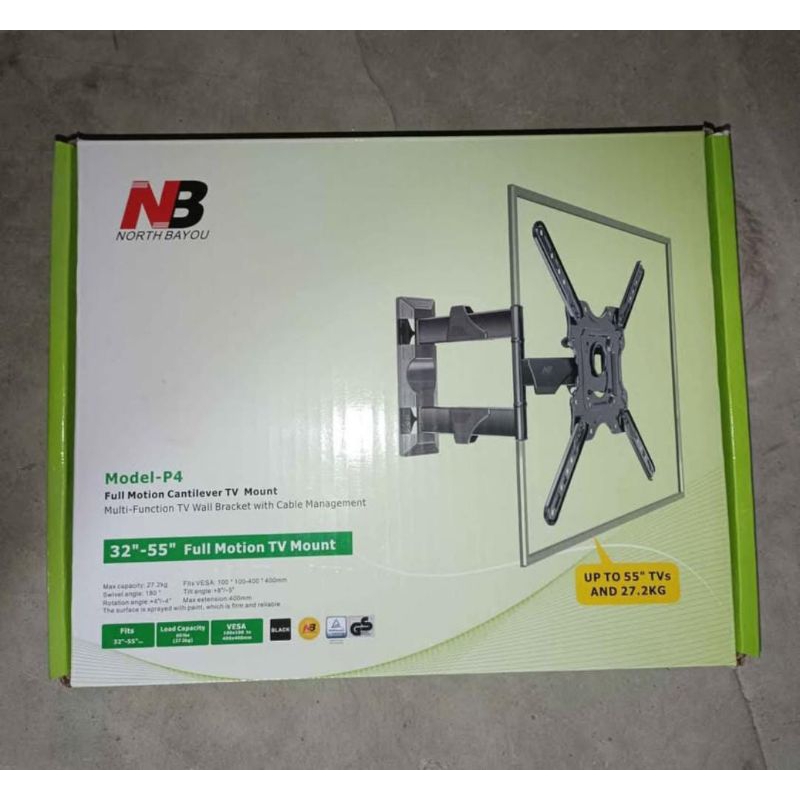Jual North Bayou Model-P4 TV Mount Full Motion Wall Bracket | Shopee ...