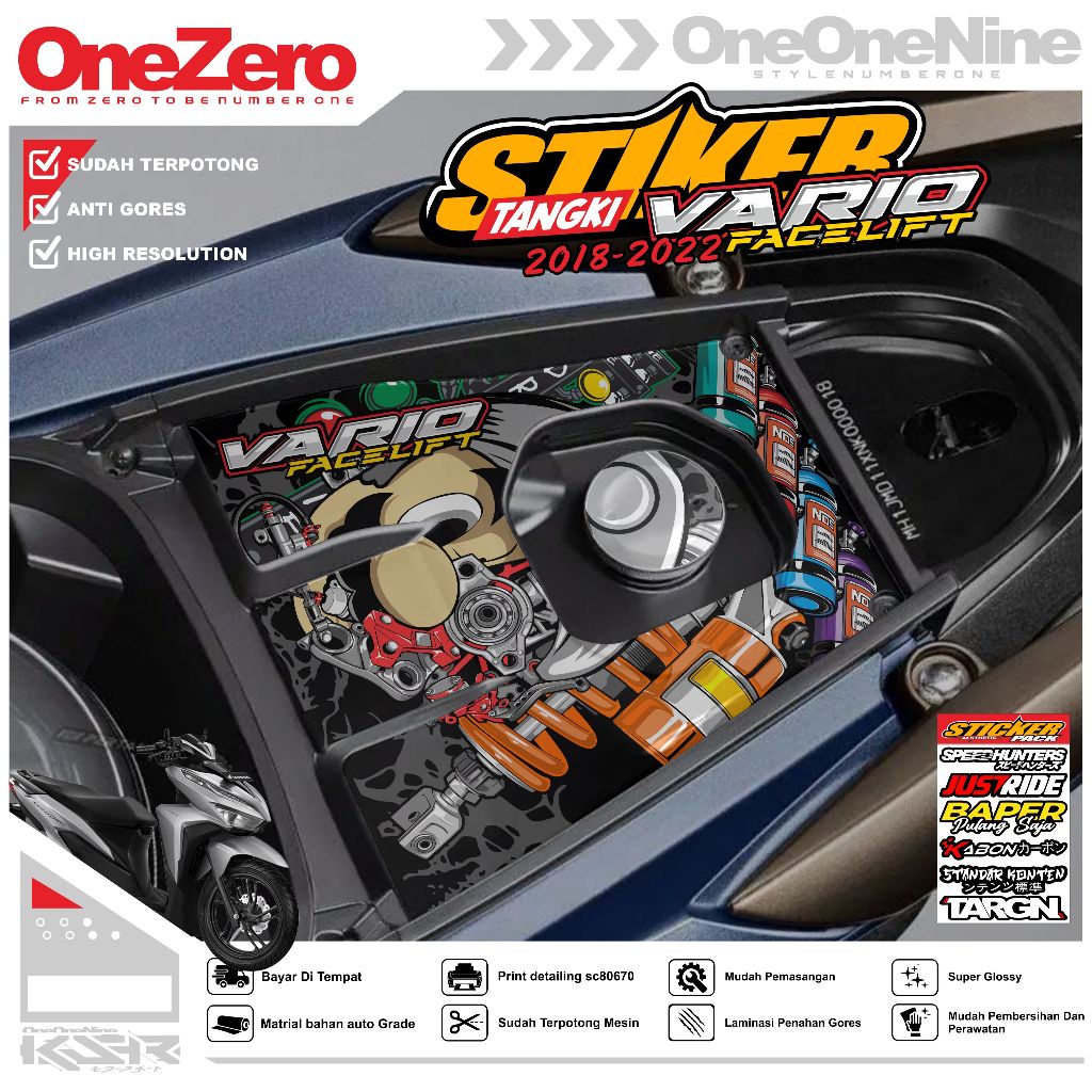 Jual OneZero Stiker Tangki VARIO FACELIFT 125 150 2018-2022 Custom ...