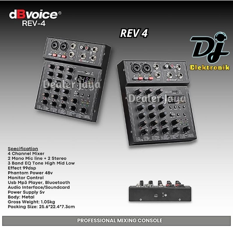 Jual Mixer Analog DB Voice REV 4 / REV4- 4 channel (dBVoice) | Shopee Indonesia