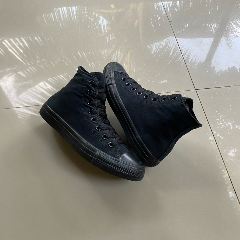 Jual Converse Chuck Taylor All Star Hi Full Black | Shopee Indonesia