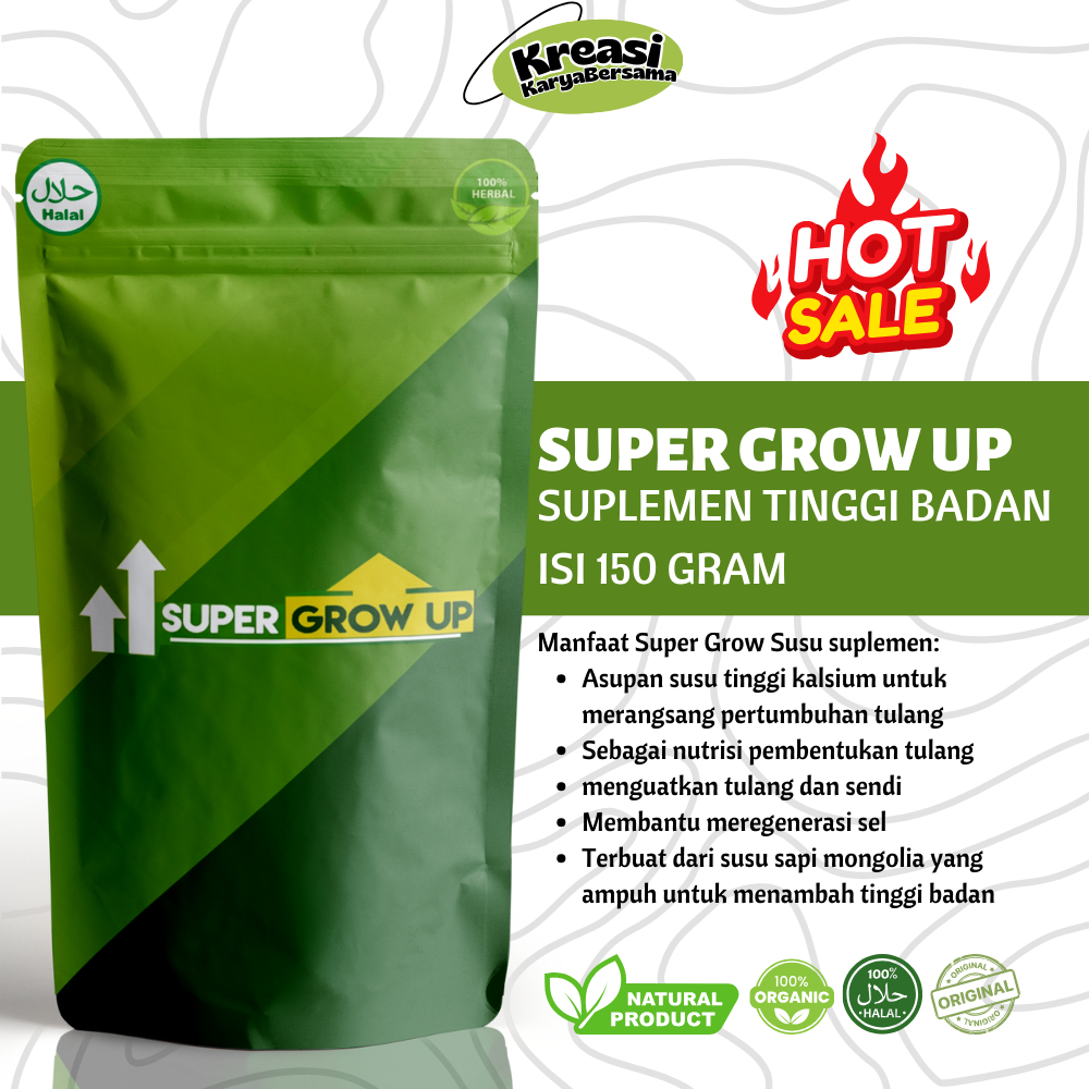 Jual SUPER GROW UP SUSU - SUSU KALSIUM PENINGGI BADAN SUSU PENAMBAH ...