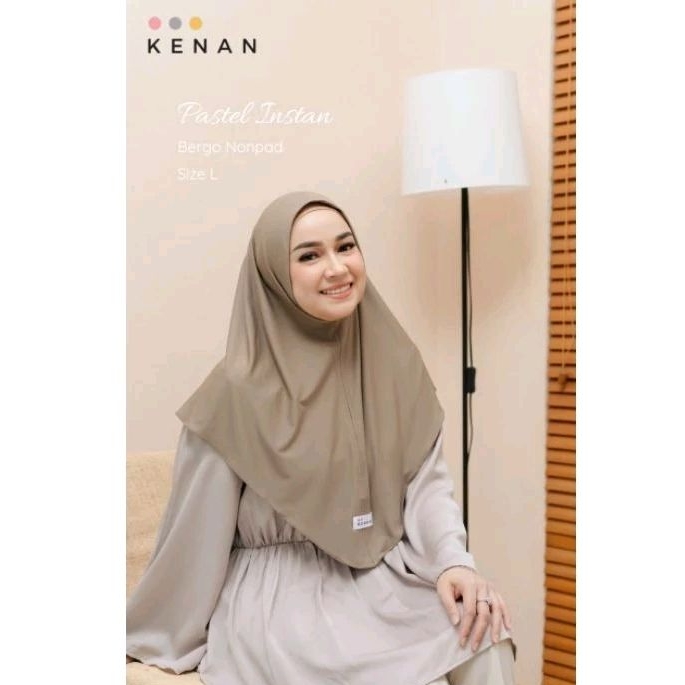 Jual ORIGINAL Kenan Daily Hijab Pastel / Bergo Malay Bahan Jersey ...