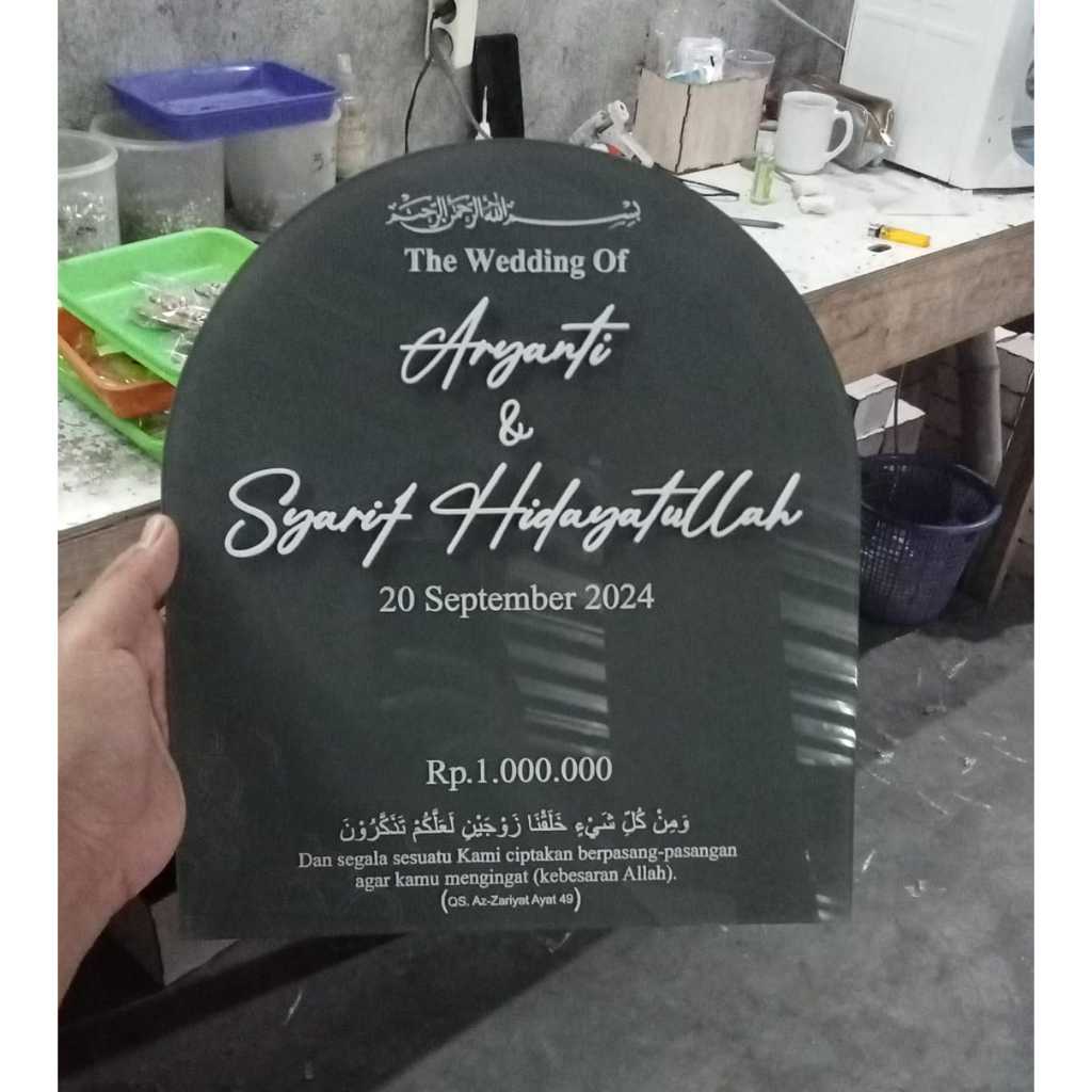 Jual Dekorasi Mahar Akrilik Dome / Brush Akrilik Pernikahan | Shopee ...