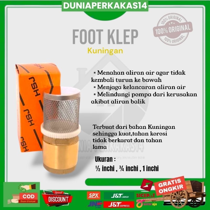 Jual FOOT KLEP KUNINGAN HSJ | Shopee Indonesia