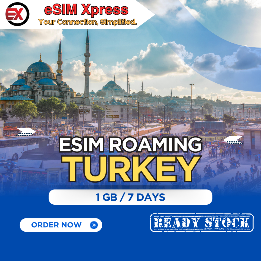 Jual eSIM Turki 1 GB Data | 7 Hari | eSIM Roaming | eSIM Travel | eSIM Turkey | Shopee Indonesia
