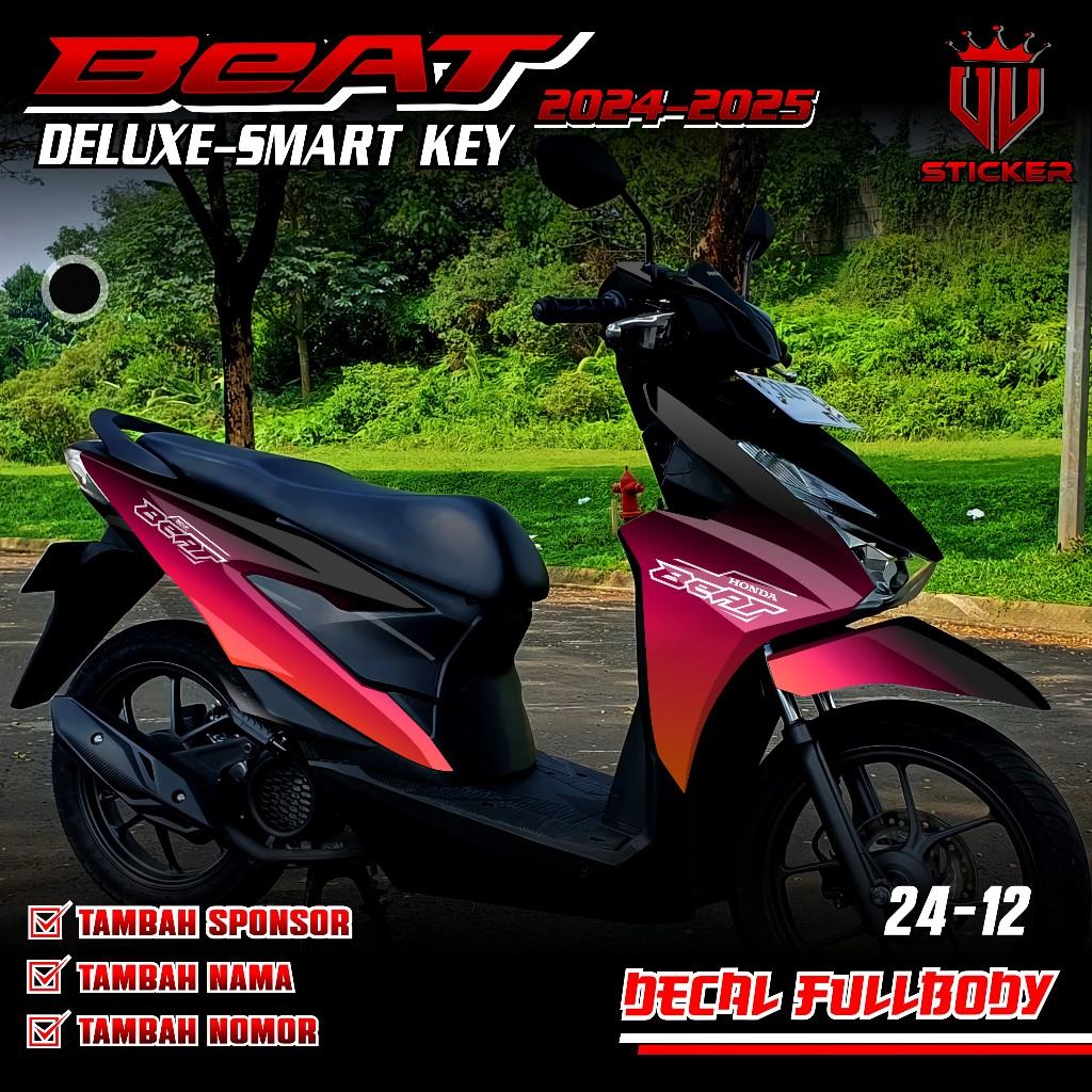 Jual Sticker Decal Full Body Honda Beat DELUXE SMART KEY REMOTE CBS ISS ...
