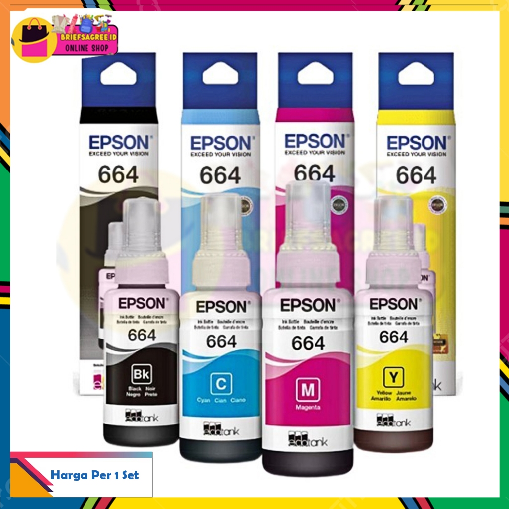Jual Tinta Ink Epson 664 For Printer L100 L110 L111 L120 L130 L132 L200 L210 L211 L220 L222 L300 ...