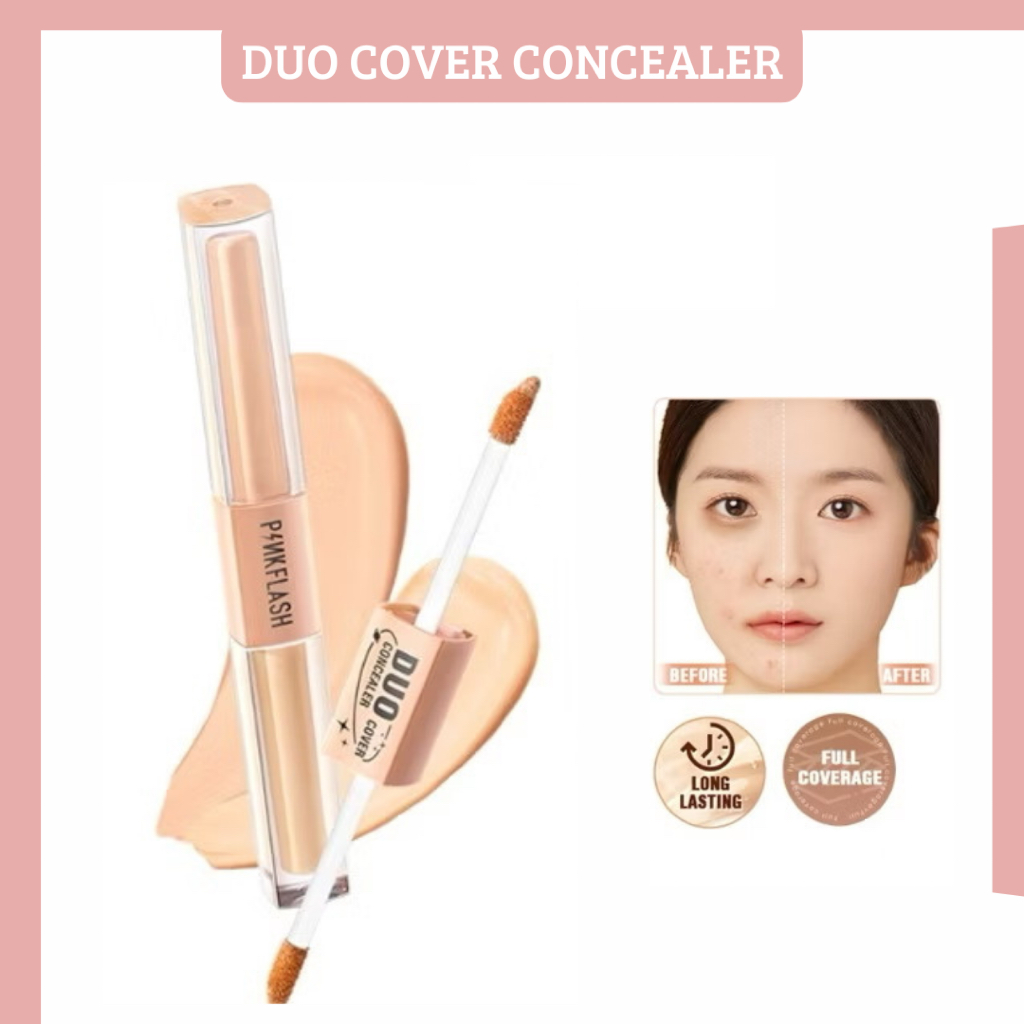 Jual Pinkflash Duo Cover Concealer/Double Fix 2 in 1 Dual Shade ...
