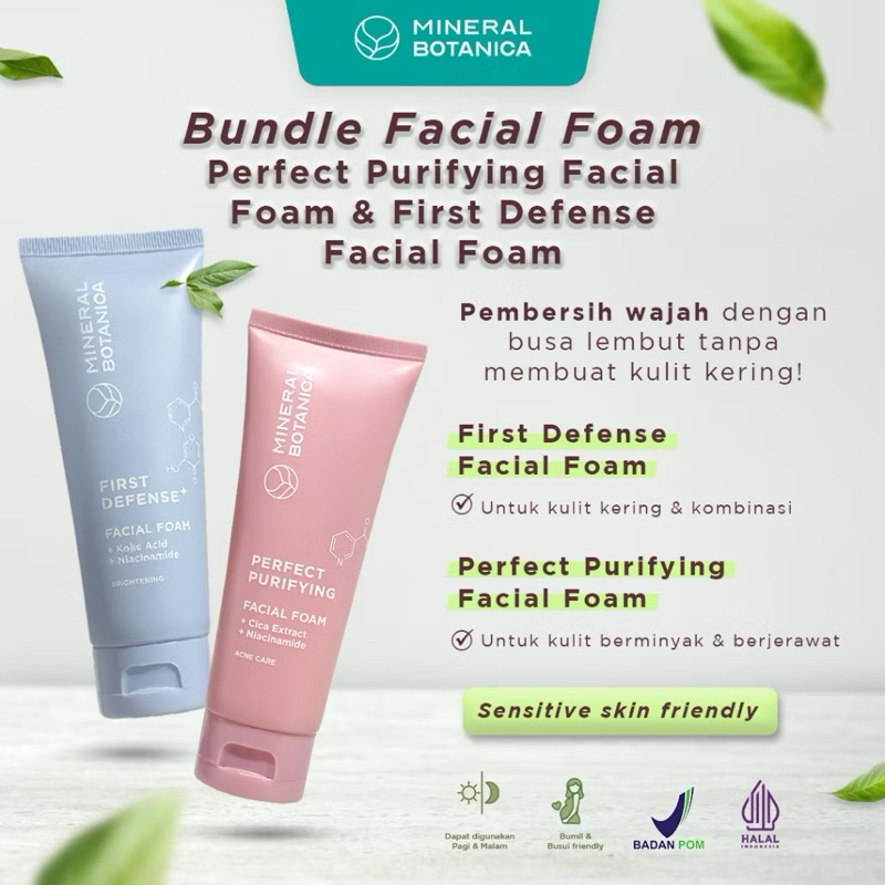 Jual Mineral Botanica Bundle Facial Foam & First Defense Purifying | Shopee Indonesia