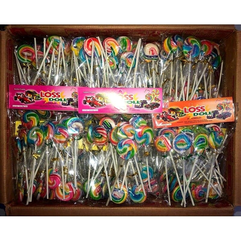 Jual 1 Karton Permen Lolipop bulat isi 50pack | Permen VIRAL Permen ...