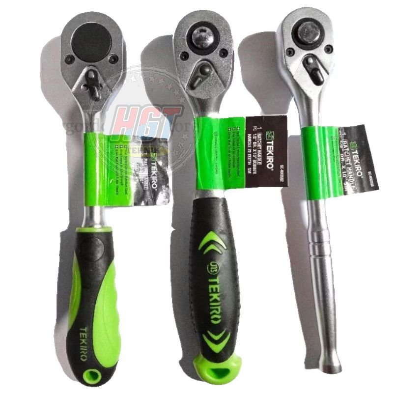 Jual TEKIRO Ratchet Handle ukuran 1/2" x 10" Kuning Hijau Full besi ...
