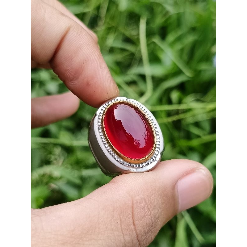 Jual Batu cincin red Baron ring monel doff | Shopee Indonesia