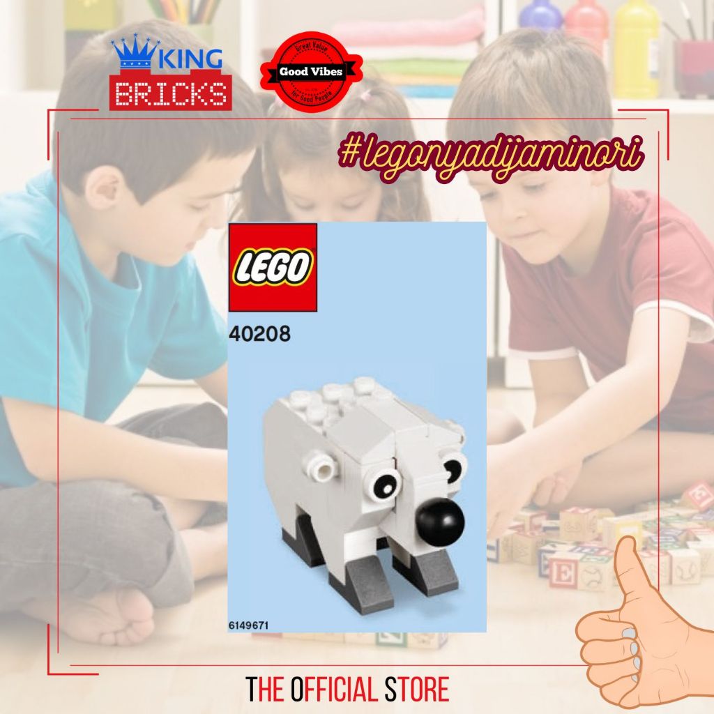 Jual LEGO Original POLYBAG 40208 Polar Bear - Mainan Anak Edukasi Hewan ...