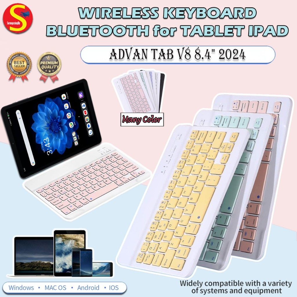 Jual ADVAN Tab V8 8.4" 2024 Universal Portable Keyboard Key Board ...