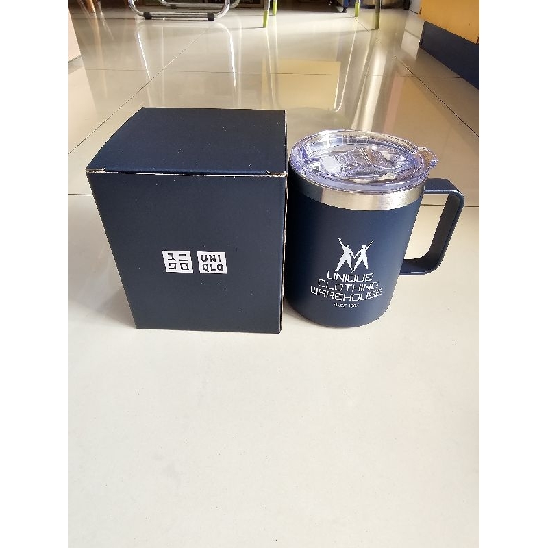 Jual UNIQLO Mug / Tumbler Warna NAVY LIMITED EDITION Kondisi Baru ...