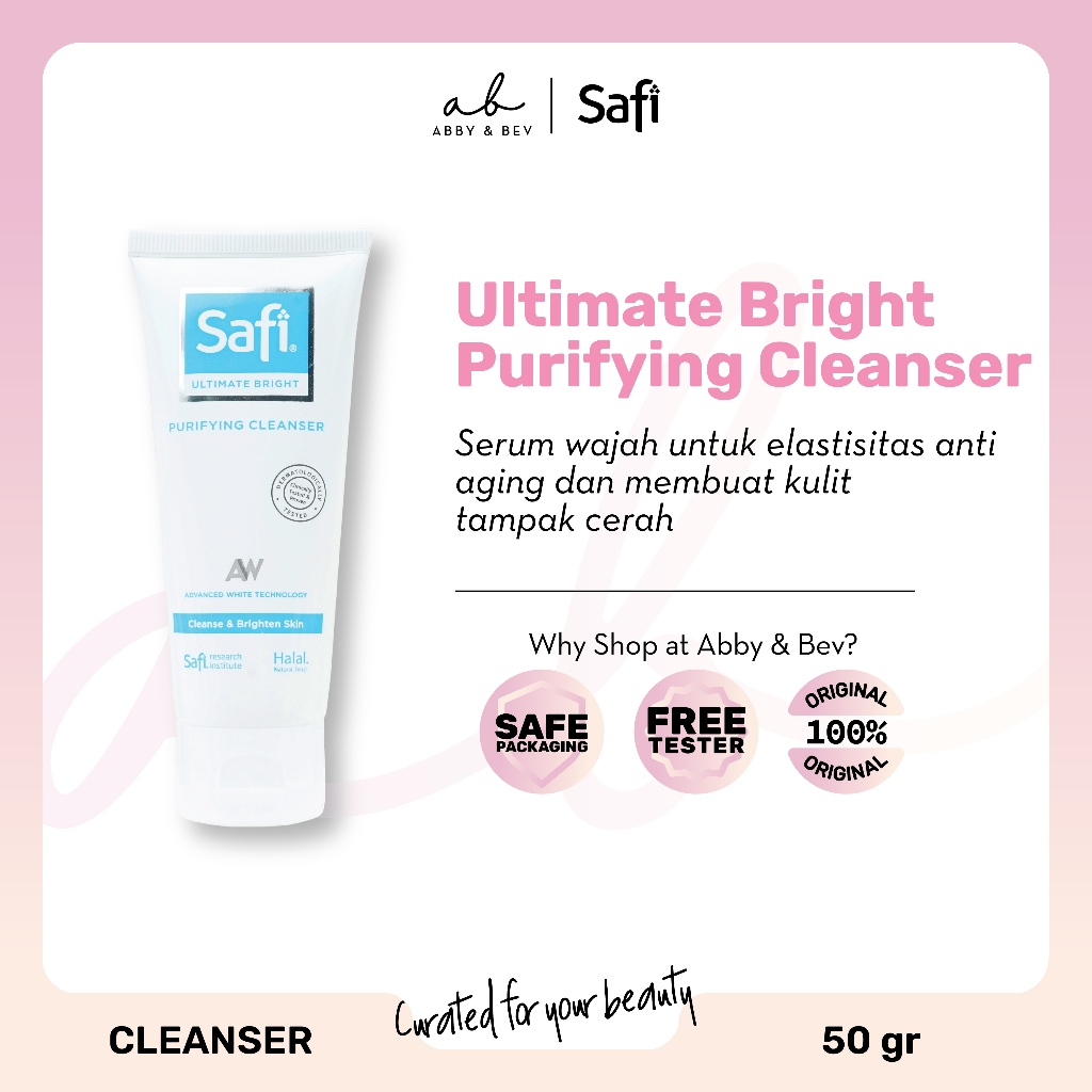 Jual AB - Safi Ultimate Bright Purifying Cleanser [50g & 100g]/ Pembersih Wajah Mousse yang ...
