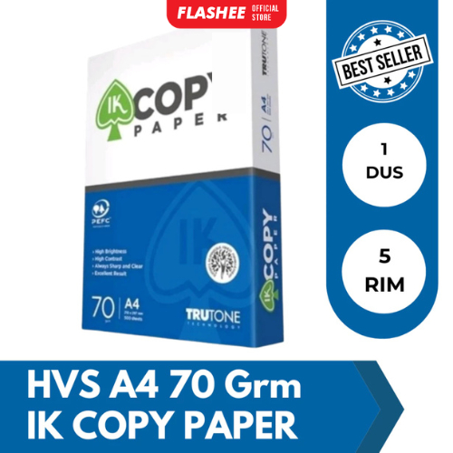 Jual Flashee Kertas Hvs A4 70Gr Kertas FotoCopy Photocopy 1 Box Copy Paper Kertas A4 | Shopee ...