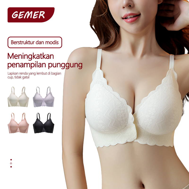 Jual GEMER Bh Bra Wanita - Push Up Payudara Kecil - Bra Kancing Depan ...