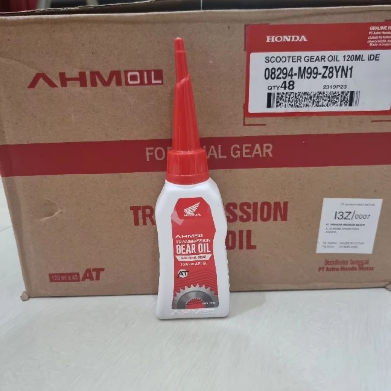 Jual Oli Gardan Ahm Gear Oil Gir Matic Honda 1 Dus 120ml x 48 botol ...