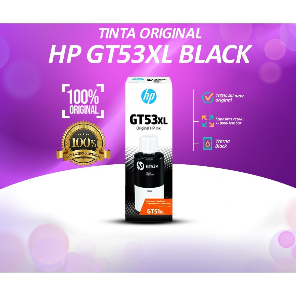 Jual Tinta HP GT53 XL GT-53 XL Black Original untuk Printer HP115 315 ...