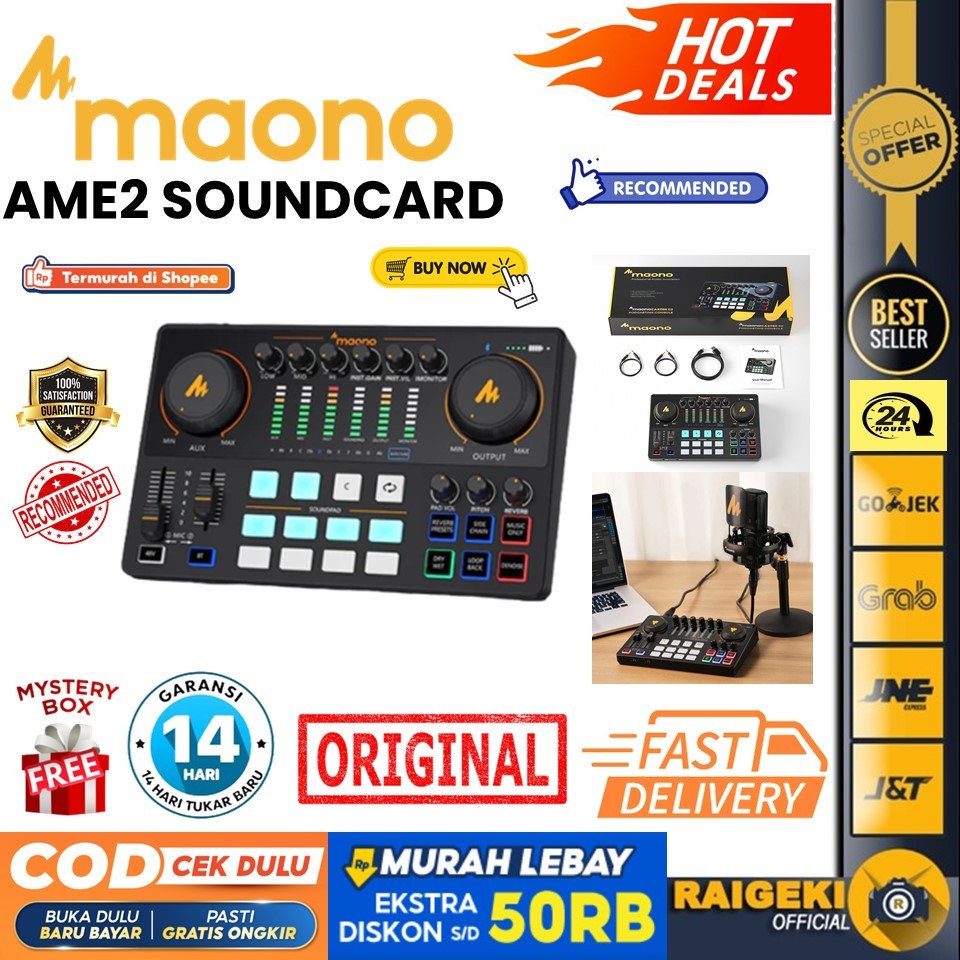 Jual Maono E2 Maonocaster AME2 Soundcard streaming podcast | Shopee ...