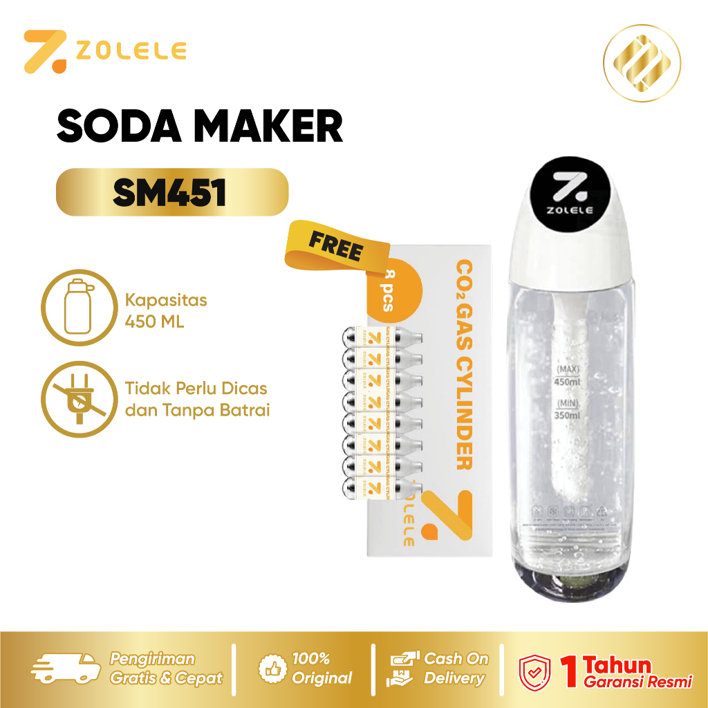Jual ZOLELE mesin air soda making machine 450ml soda bottle Soda maker ...