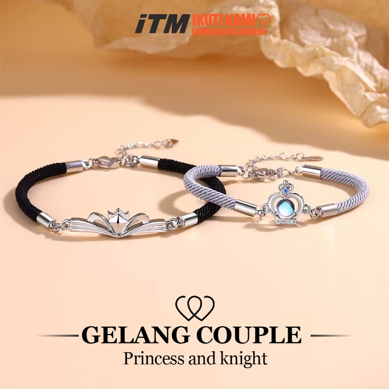 Jual ITM Gelang Couple Pasangan Cinderella dan Prince gelang fashion ...