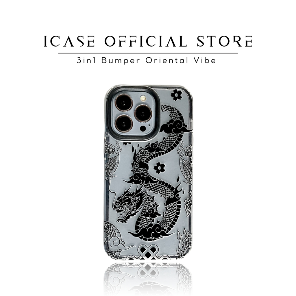 Jual i.Case_Store 3 in 1 Side Bumper Case Motif Naga Hitam Compatible ...