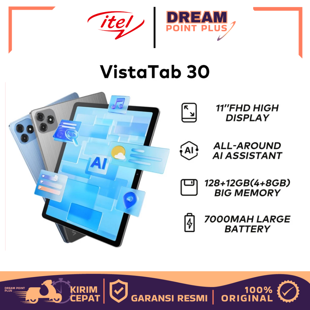 Jual Itel VistaTab 30 Tablet 4GB+128GB 11" FHD+ IPS Display Screen ...