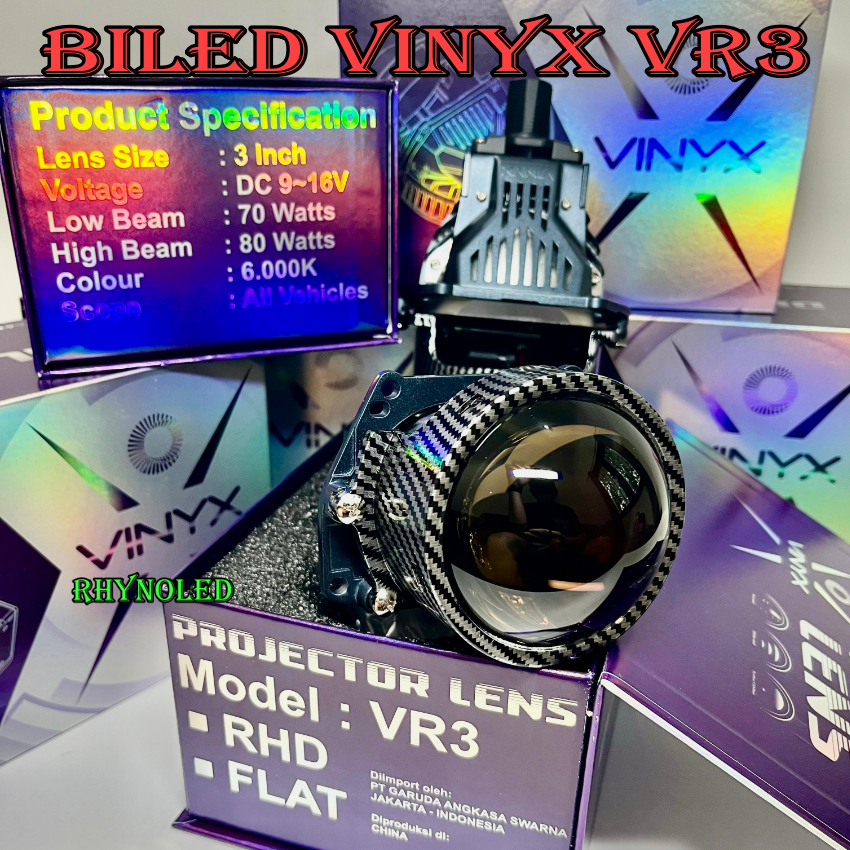 Jual ORIGINAL BILED MOBIL VINYX VR3 DUAL PRIMS 3 INCHI PURPLE LENS ...
