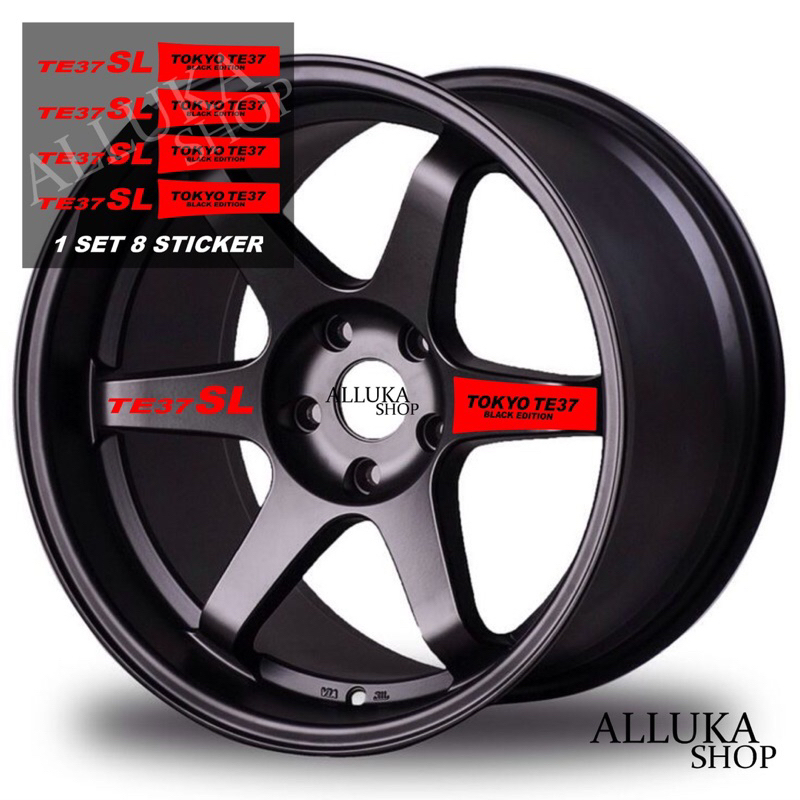 Jual sticker velg mobil. sticker velg te37 SL tokyo | Shopee Indonesia