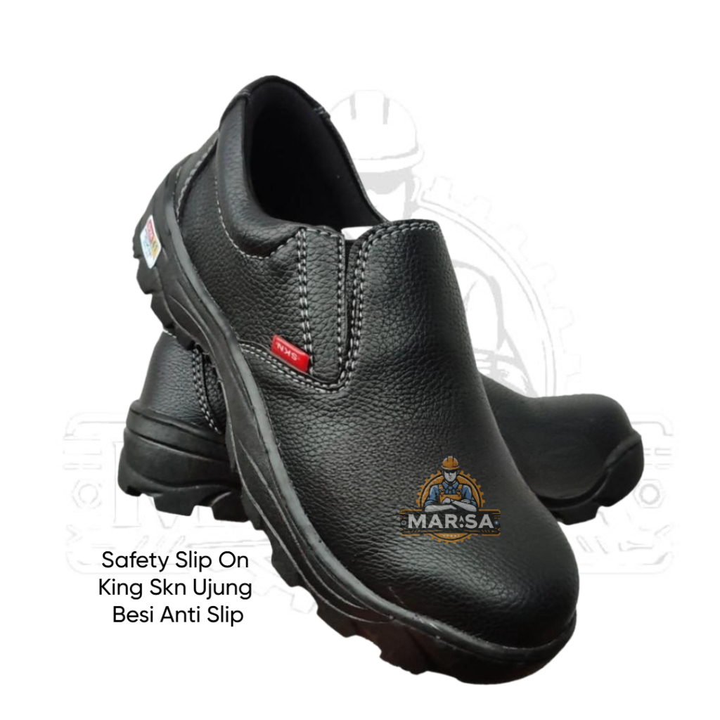 Jual Sepatu Safety Slip On King Skn Ujung Besi Anti Slip Tidak Licin ...