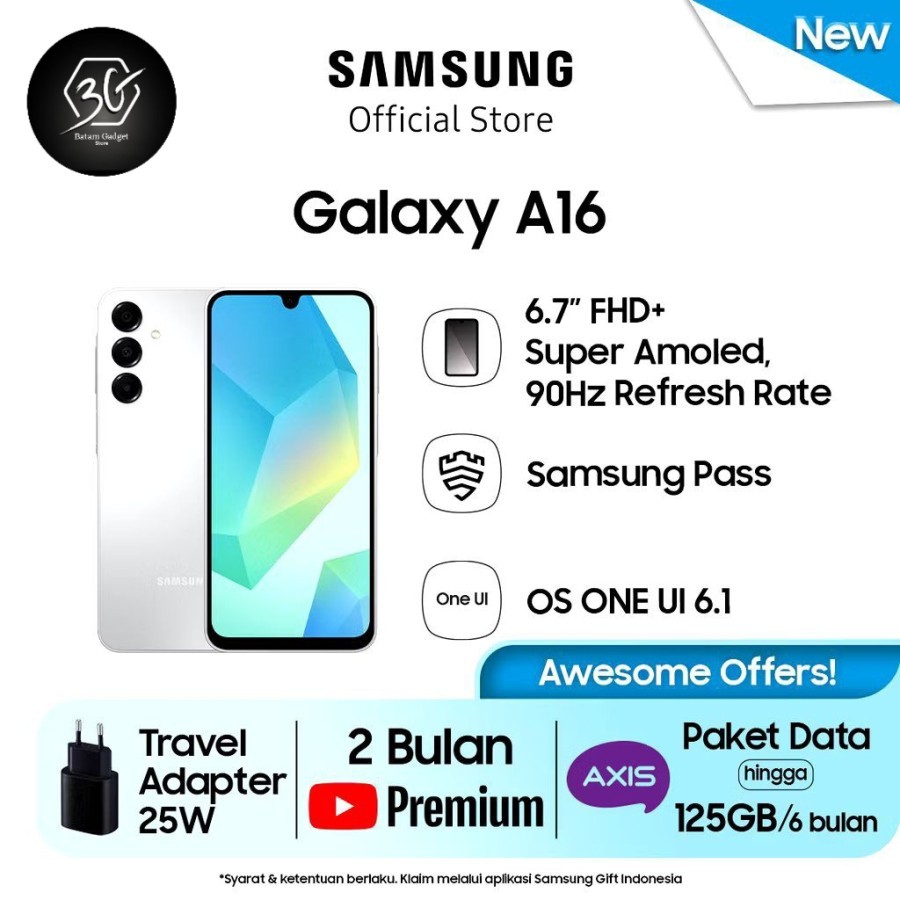 Jual Samsung Galaxy A16 4G | 8/128GB & 8/256GB | GARANSI RESMI | BATAM ...