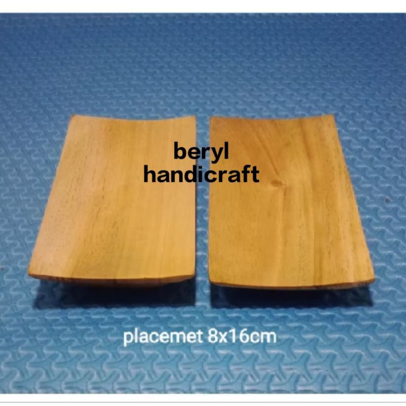 Jual piring kayu/piring cekung/piring placemat 8x16cm | Shopee Indonesia
