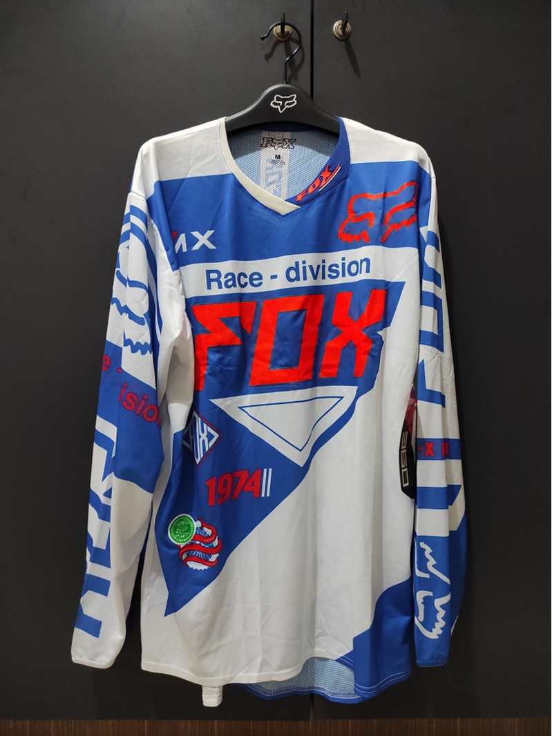 Jual Jersey Fox Intake White Blue Original | Shopee Indonesia