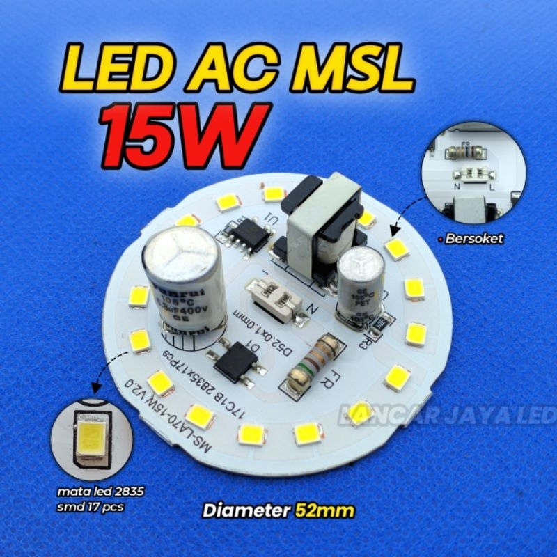 Jual PCB LED AC (MSL) 15 Watt ~Lancar Jaya Led~ | Shopee Indonesia