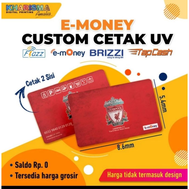 Jual E-money custom print 2 sisi /Flazz/Brizzi/Tap Cash | Shopee Indonesia
