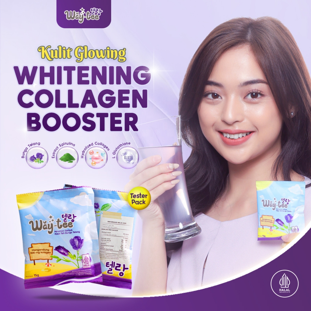 Jual WAYTEE - Minuman Serbuk Collagen Rasa Teh Bunga Telang | Waytea Collagen Drink With Fish ...