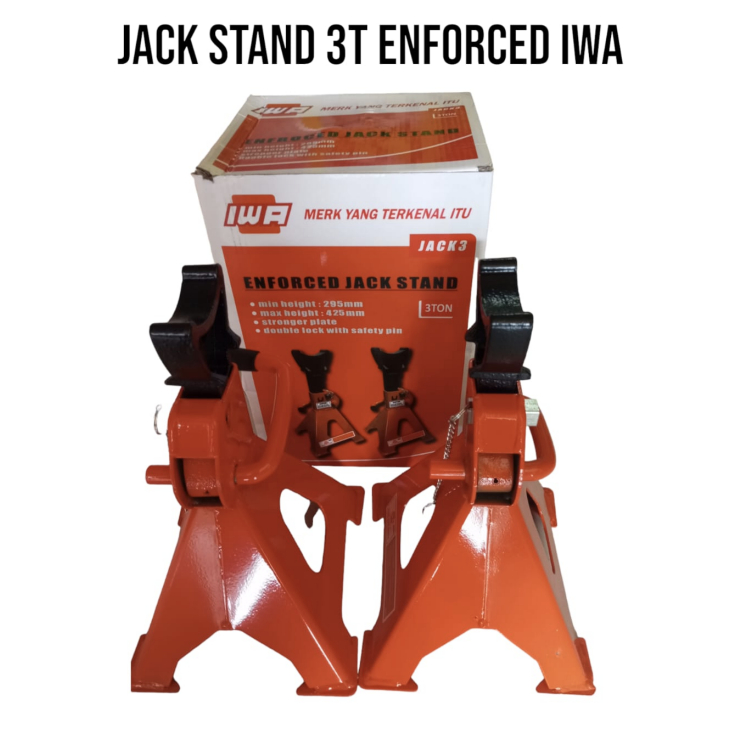 Jual Jack Stand Mobil 3 Ton IWA / Penyangga Tahanan Dongkrak Mobil / Jackstand Mobil Original ...