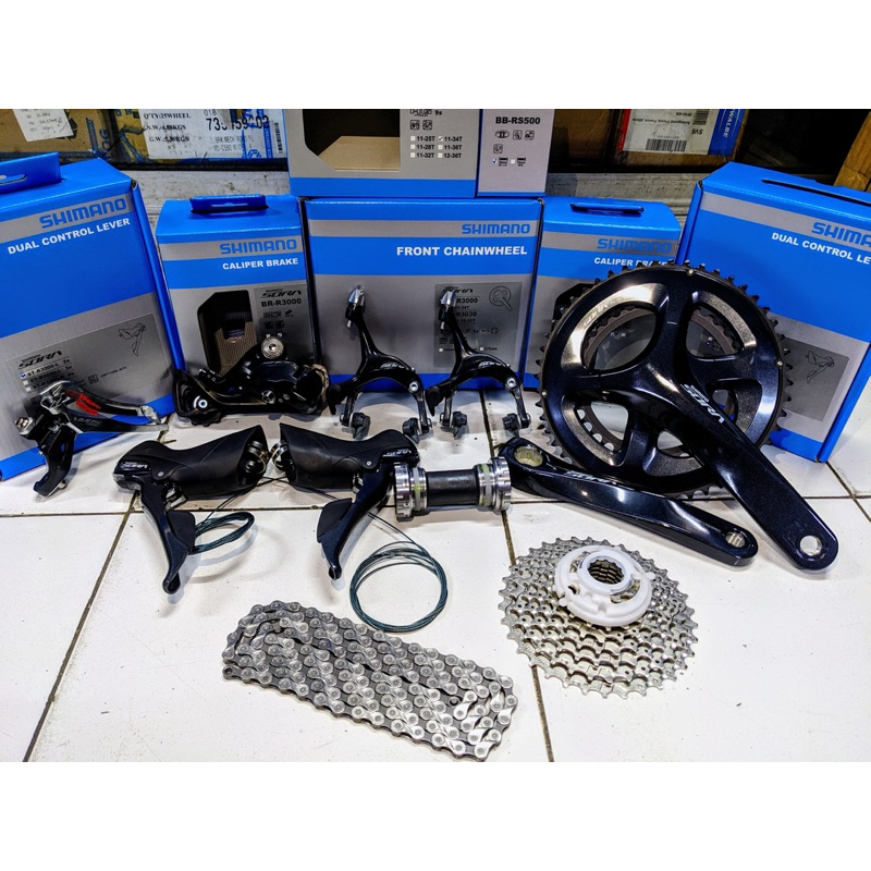 Jual GROUPSET / GRUPSET SHIMANO SORA R3000 9 SPEED BRIFTER / DROP BAR ...